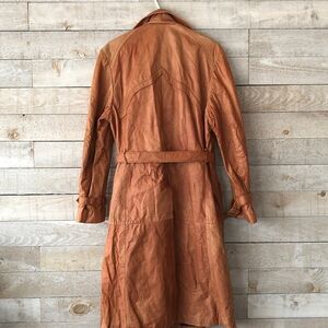 Vintage | Jackets & Coats | Vintage Pig Skin Leather Trench Coat ...